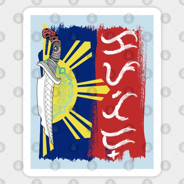 Philippine Flag / Tribal line Art Knife / Baybayin word Kapatid ...
